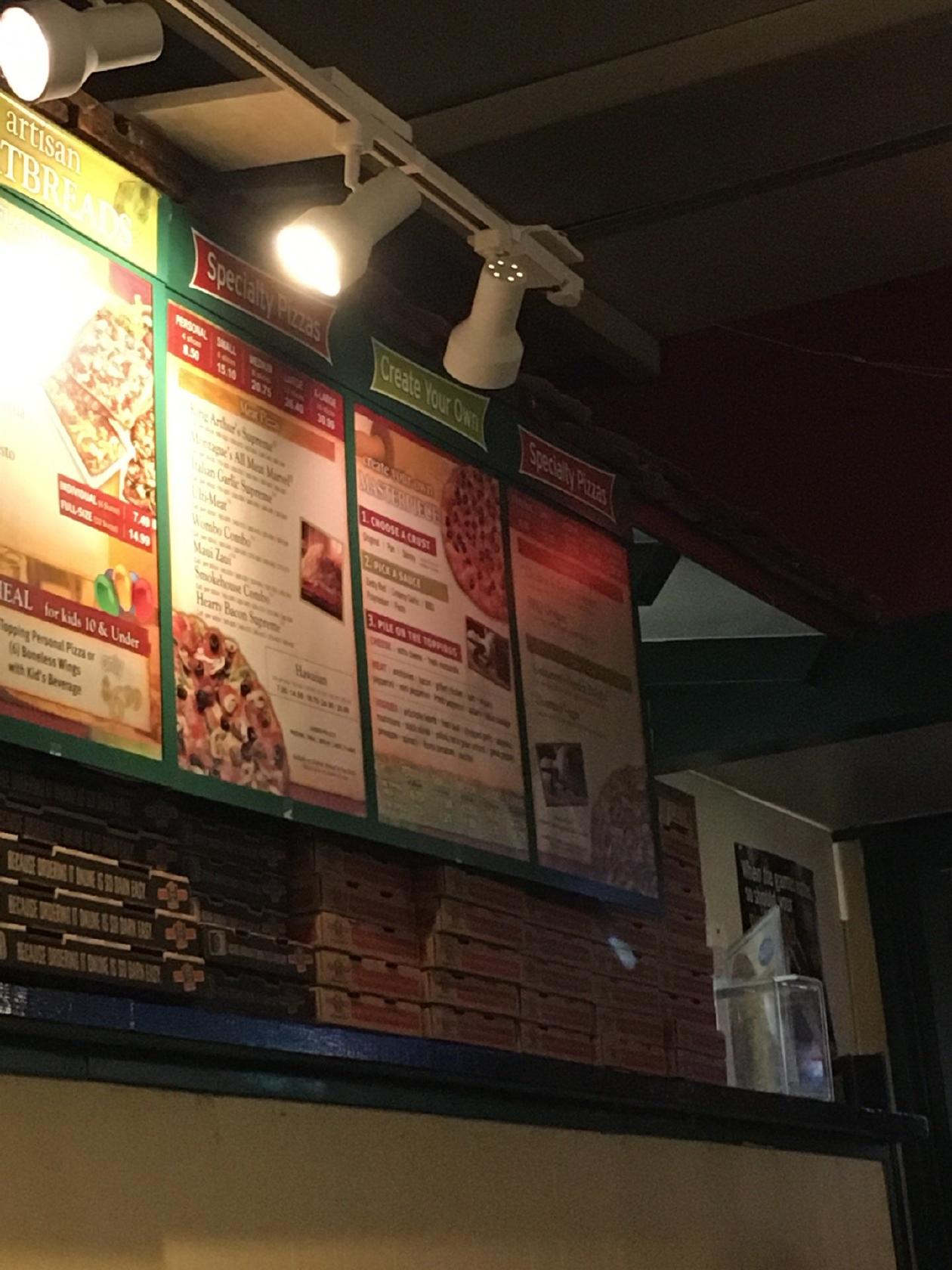 Menu at Round Table Pizza pizzeria, San Jose, 3253 Stevens Creek Blvd