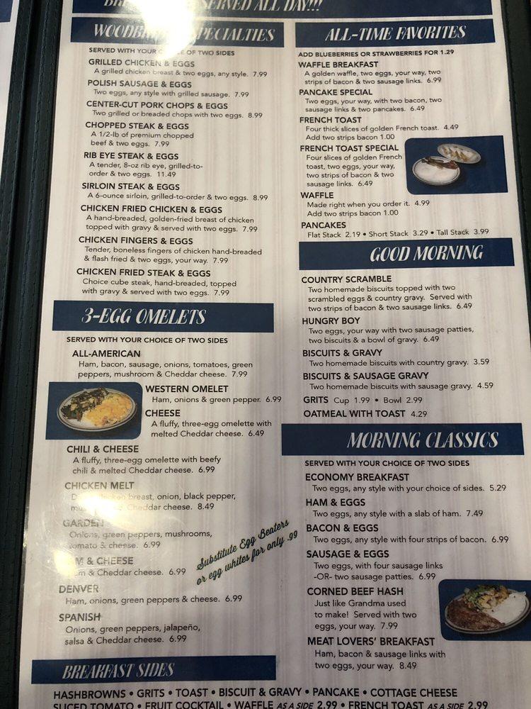 Menu at Woodbridge Restaurant, Oklahoma City, NW 39th St