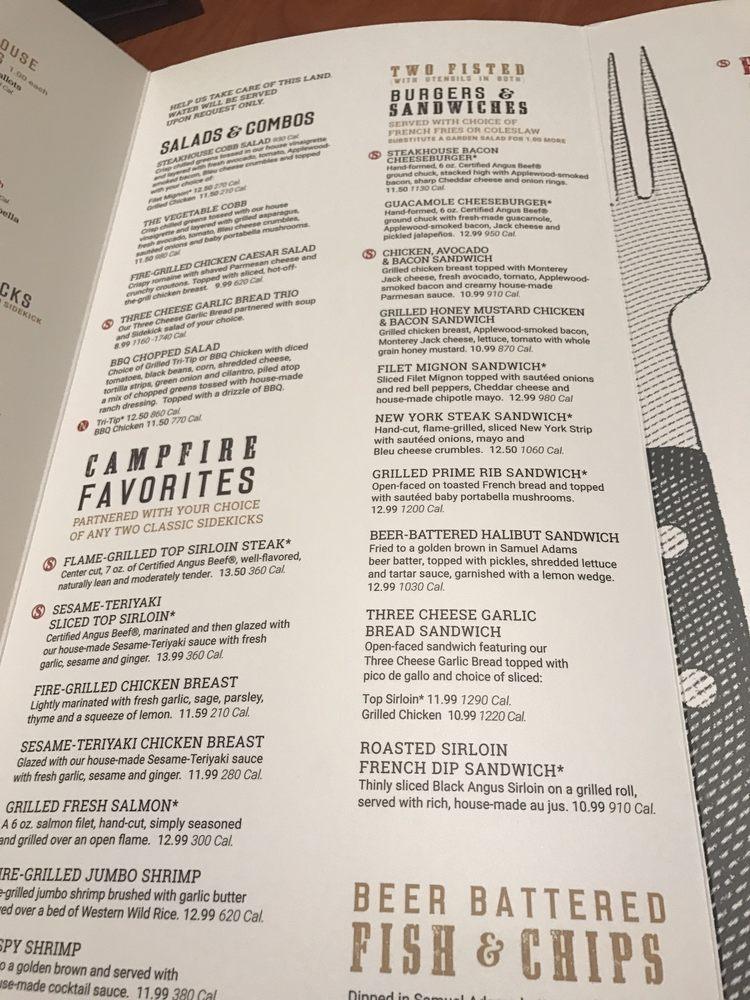 Menu at Black Angus Steakhouse, Goodyear, W McDowell Rd