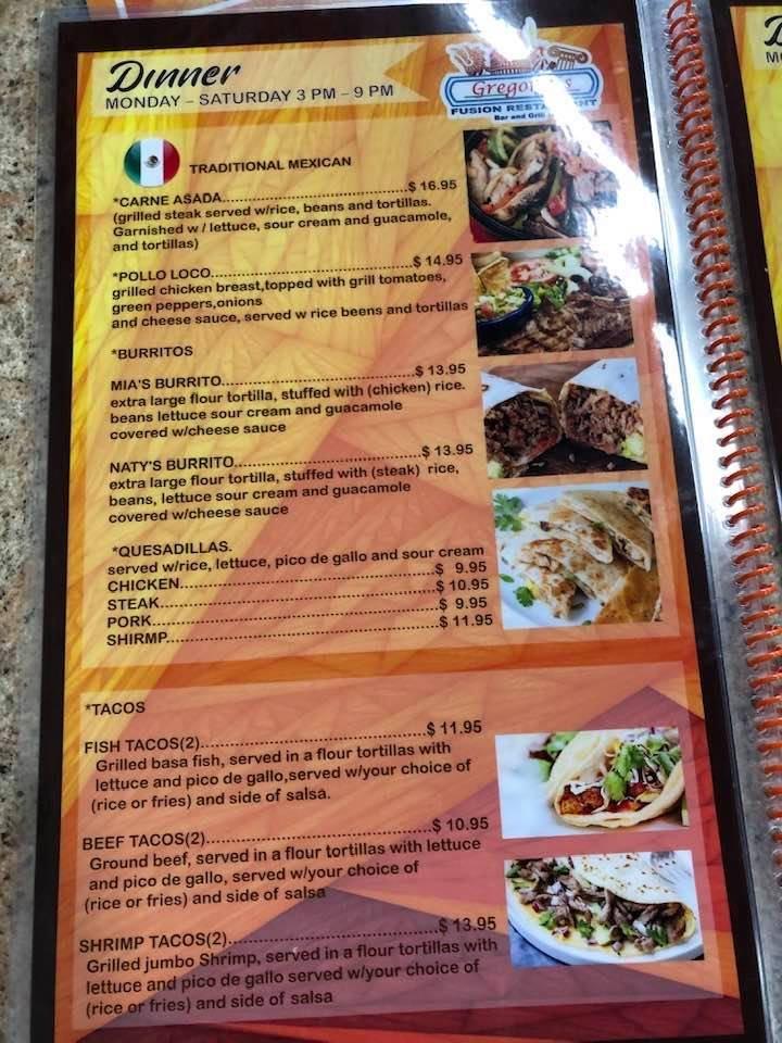 Menu at Old Cuban Restaurant & Bar, Cape Coral