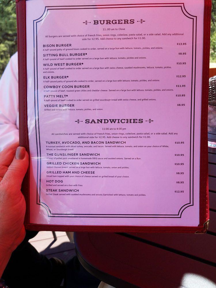 Menu at Buffalo Bill's Tavern & Museum pub & bar, Show Low, 400 N Clark Rd