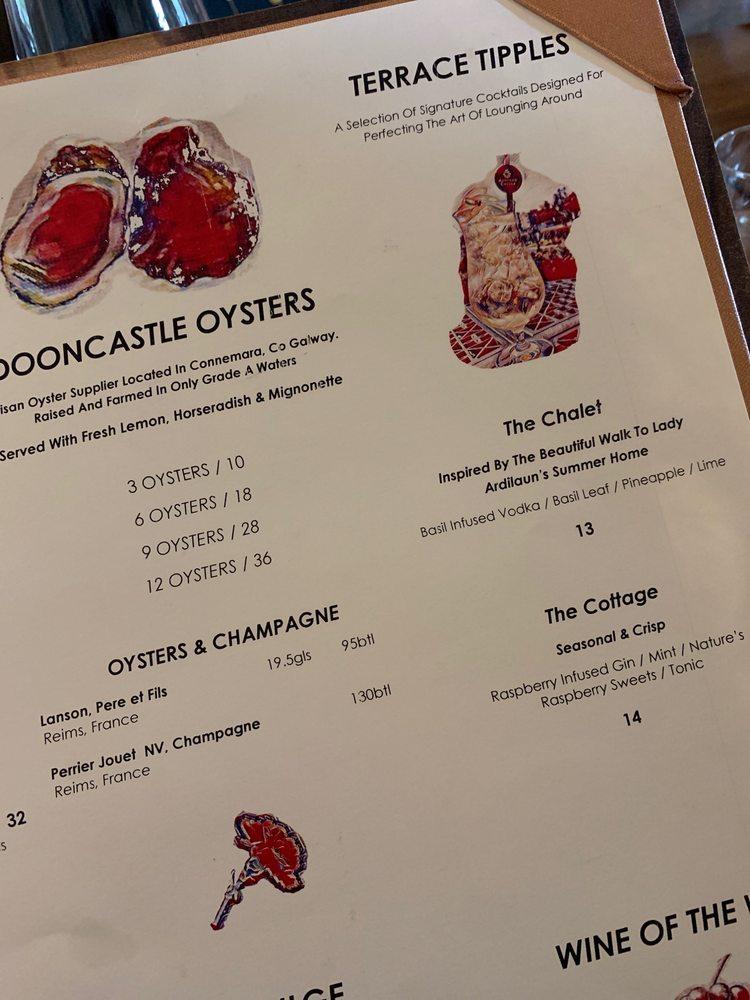 Menu at Cullen's at the Cottage restaurant, Cong