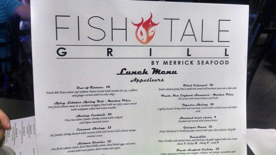 Menu at Fish Tale Grill steakhouse, Cape Coral
