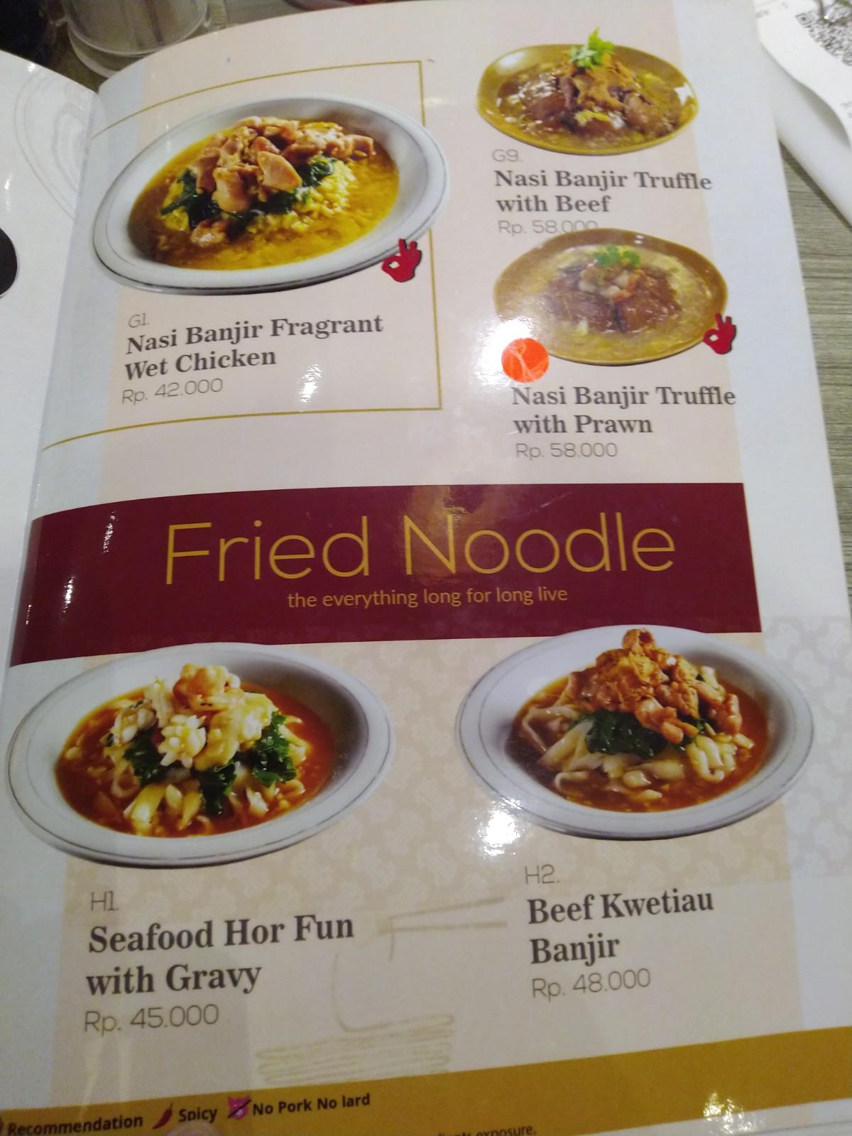 Menu at Ka-Soh Restaurant, Surabaya, Jl. Imam Bonjol No.117