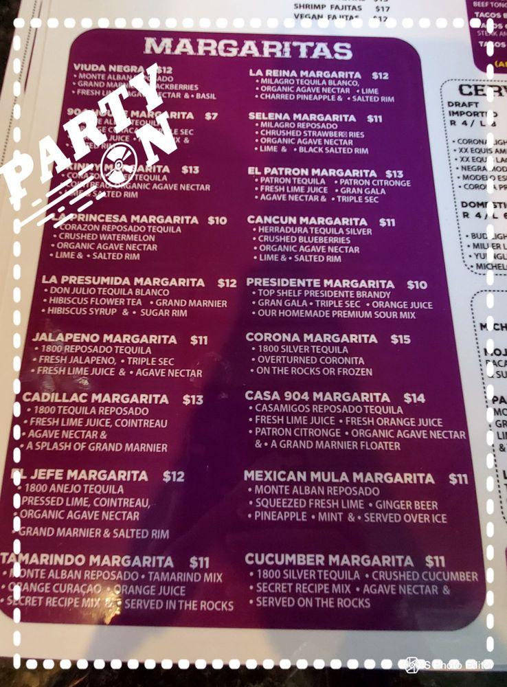 Menu at 904 Tacos Five Points Jacksonville pub & bar, Jacksonville