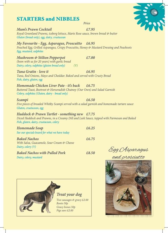 Menu at Dog & Gun pub & bar, Cross Hills, Colne Rd