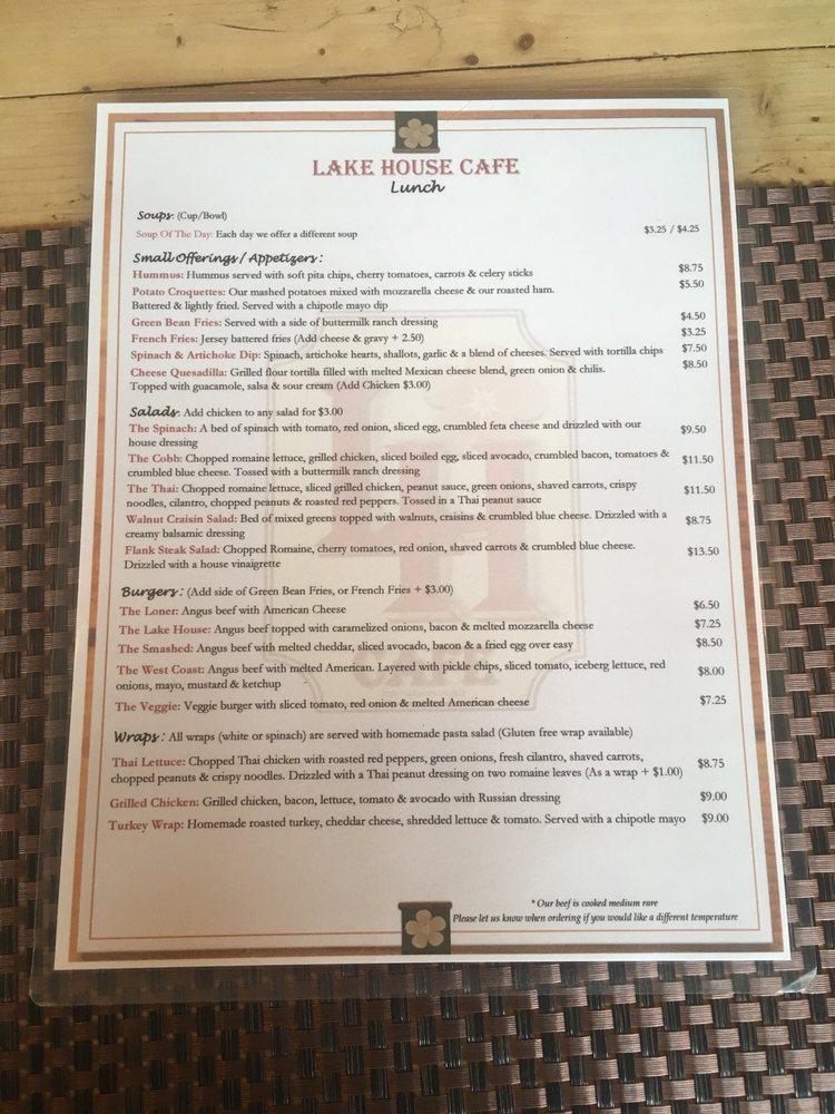 Menu at Lake House Cafe, Sparta Township