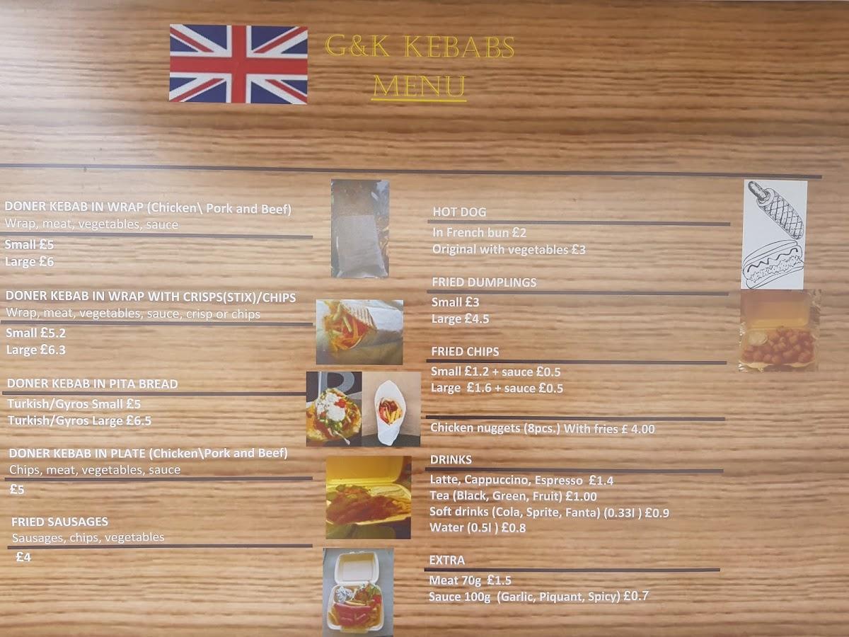 Menu at Lt kebabai kimo street food, Barking