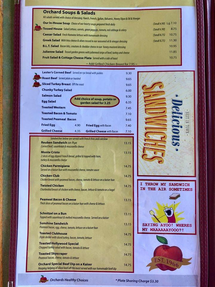 Menu at Orchard Family Restaurant (All Day Breakfast), Mississauga ...