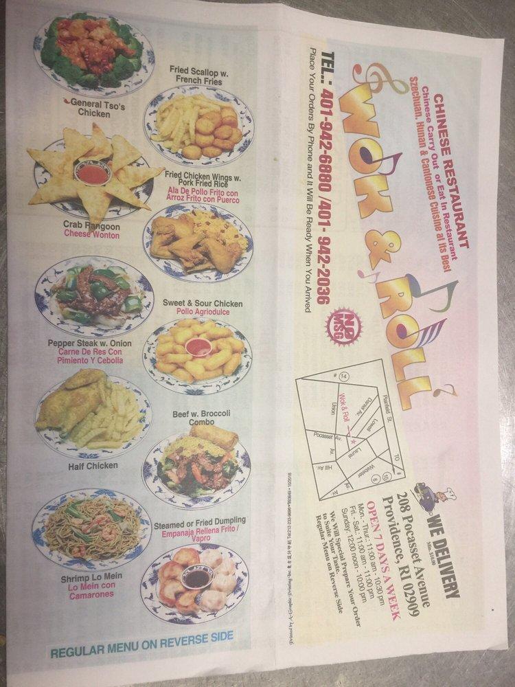 Menu at Wok & Roll restaurant, Providence, 208 Pocasset Ave