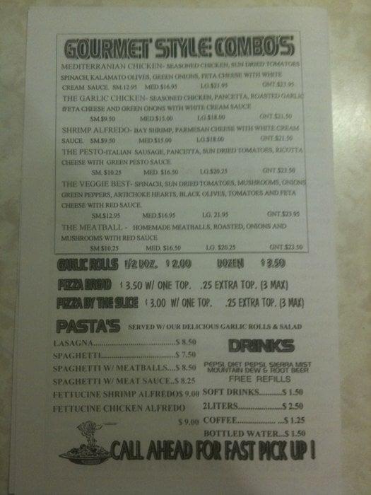 Menu at Cobblestone Pizza Co pizzeria, Toledo, 300 S Main St