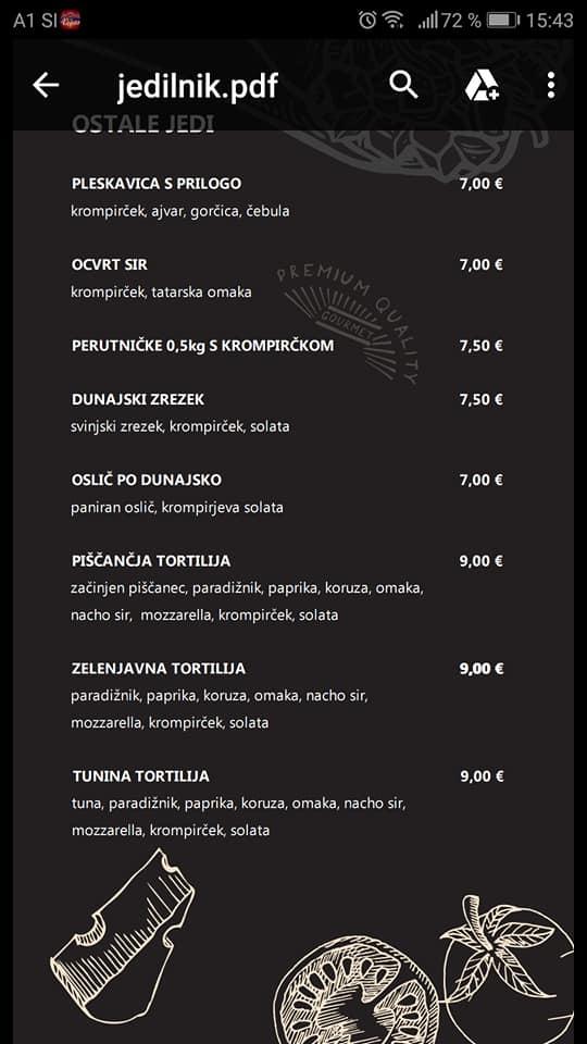 Menu da Pizza & Burger house - HIT pub & bar, Ivančna Gorica