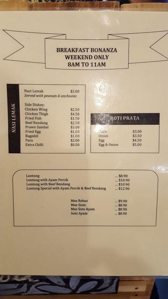 Menu at Aroma Selera restaurant, Wilson