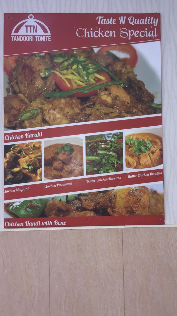 Menu at Tandoori Tonite Restaurant, Dubai