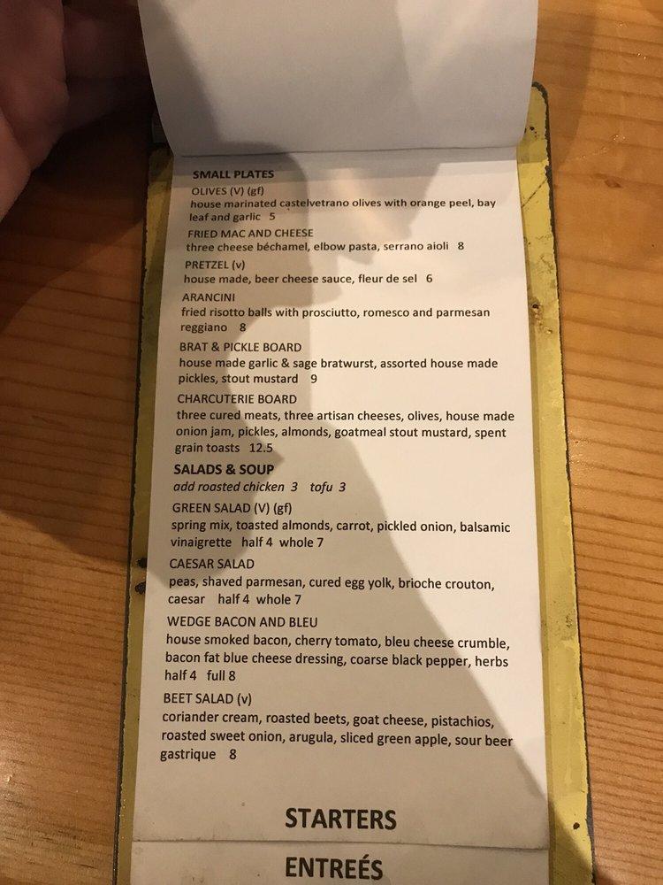 Menu at Iron Goat Brewing pizzeria, Spokane, W 2nd Ave