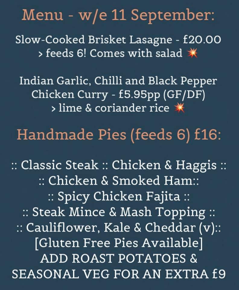 Menu at Fox & Co. Caterers restaurant, Edinburgh