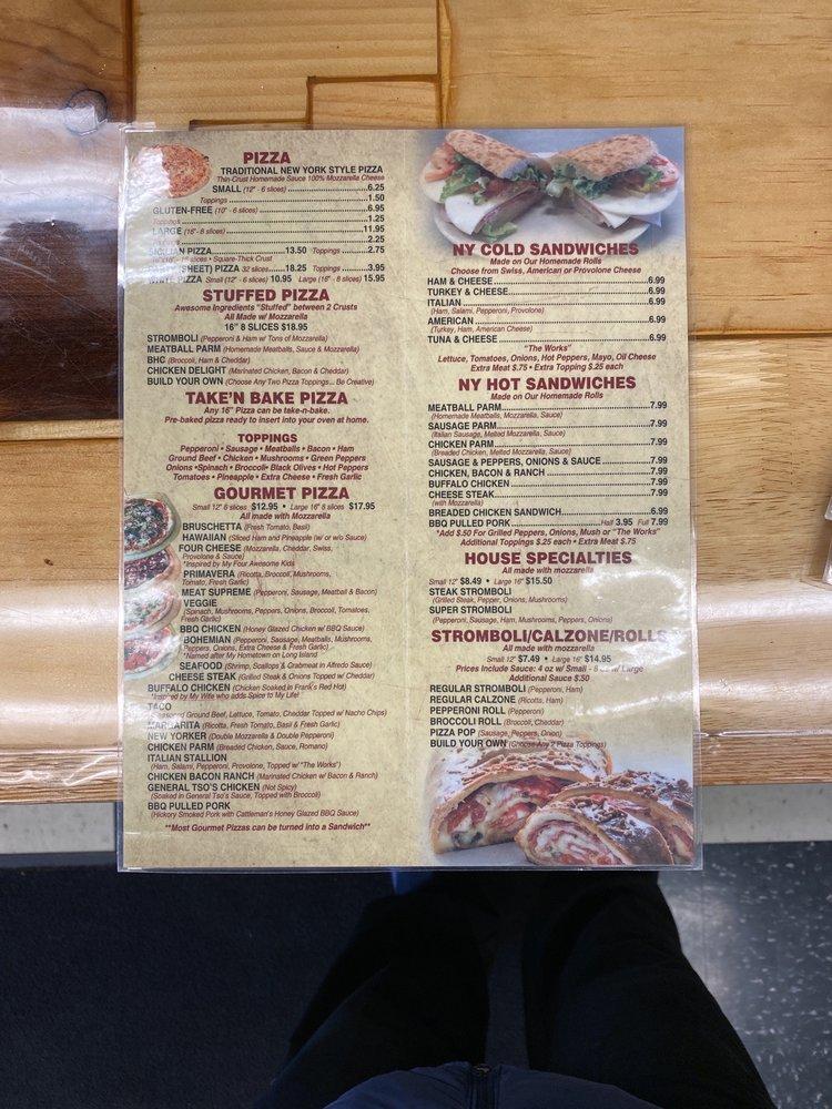 Menu at Long Island Pizza pizzeria, Williamsport