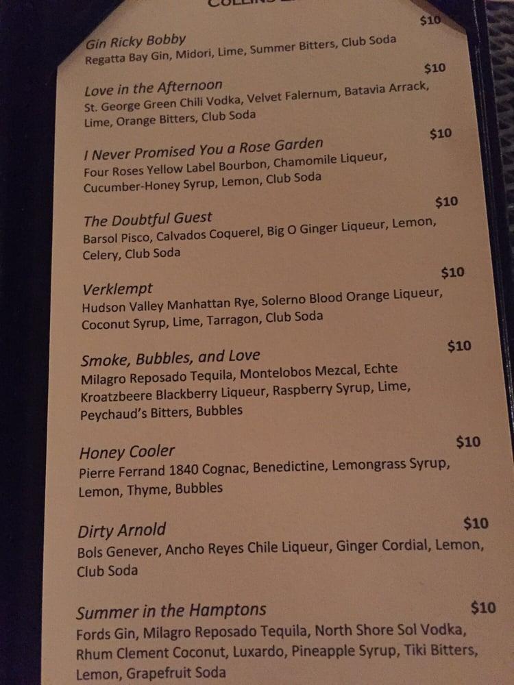 Menu at Planter's House pub & bar, St. Louis