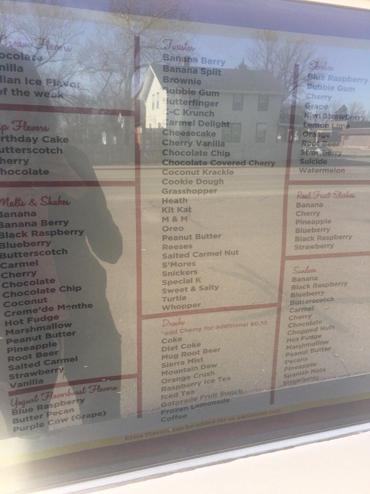 Menu at Twist Cone restaurant, Aberdeen