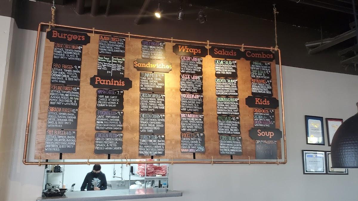 Menu at La Gare Cafe, Perris