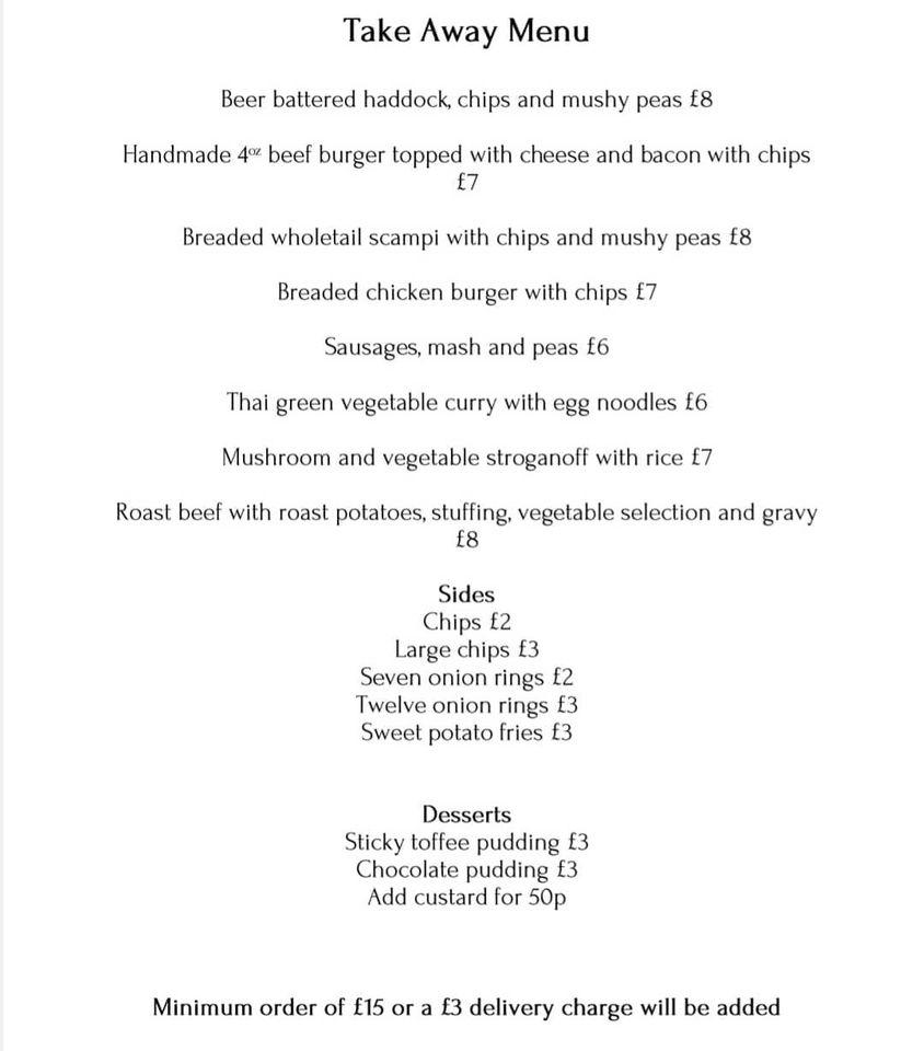 Menu at Three Tuns pub & bar, Saint Keverne