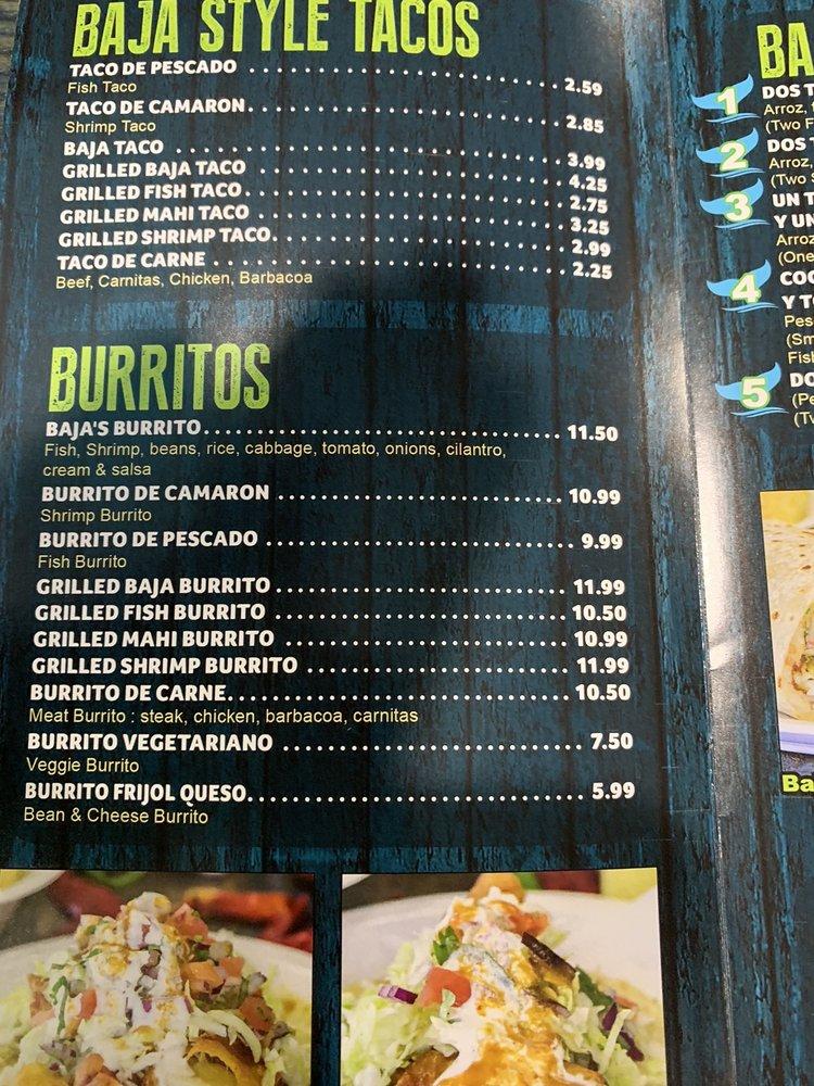 Menu at Ensenada's Surf N Turf Grill restaurant, Fullerton