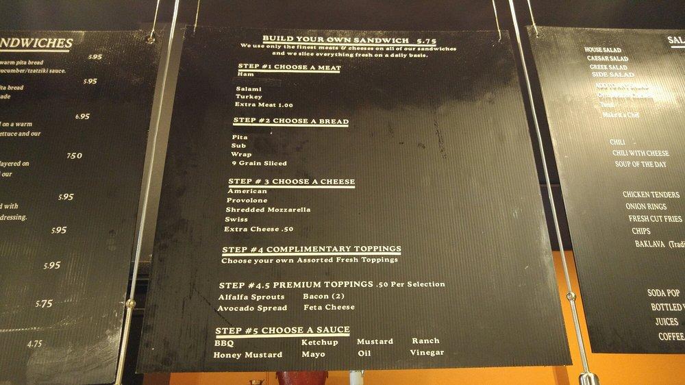 Menu at Gyro Guys cafe, Cleveland, Pearl Rd