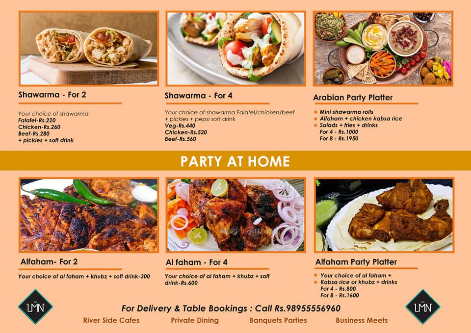 Menu at The LMN, Kochi, Elamana Jetty Road Opp Royal Enclave apartments