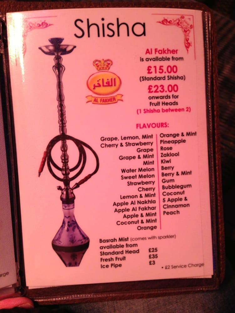 Menu at Anaya Lounge (Basrah Lounge) pub & bar, London