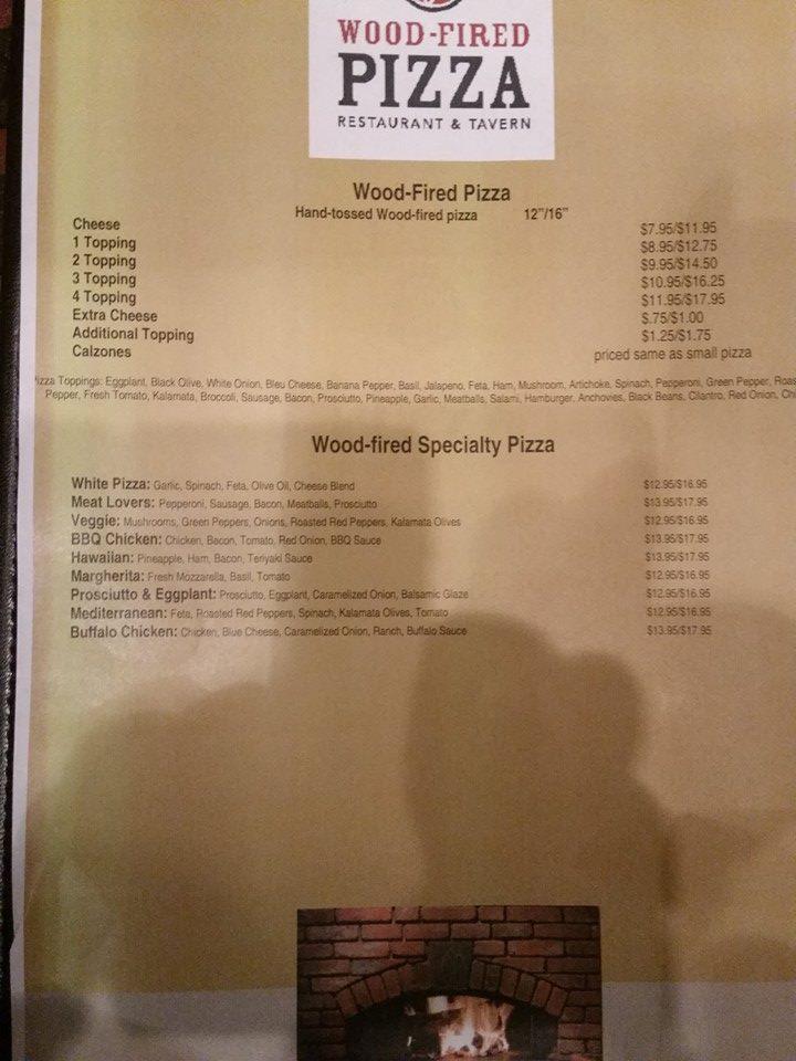Menu at JJ's Woodfired Tavern pub & bar, Franklin
