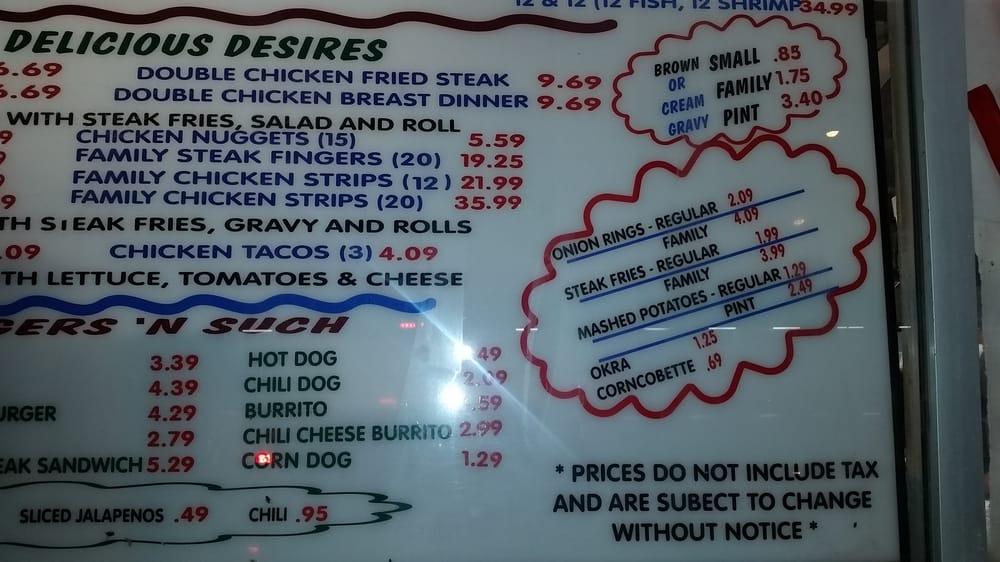 Menu at Johnny's Food To Go restaurant, Corpus Christi