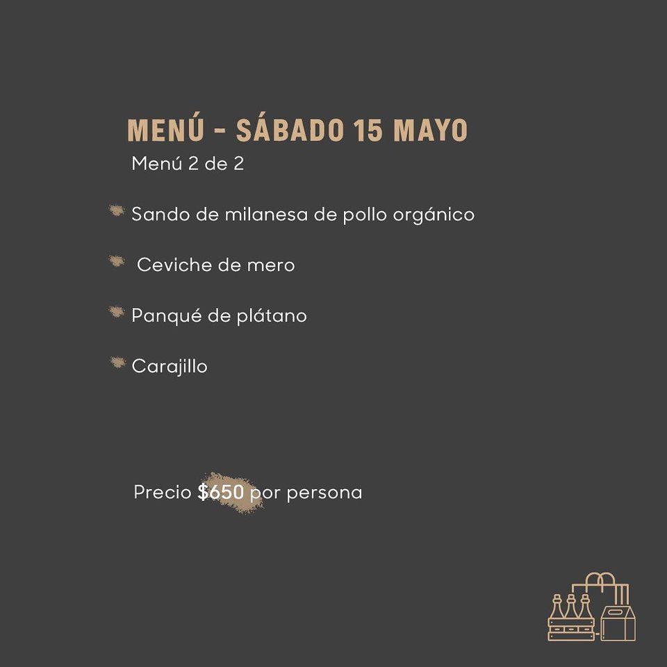 Menu at Maximo Bistrot restaurant, Mexico City, 65 Bis Calle Álvaro Obregón