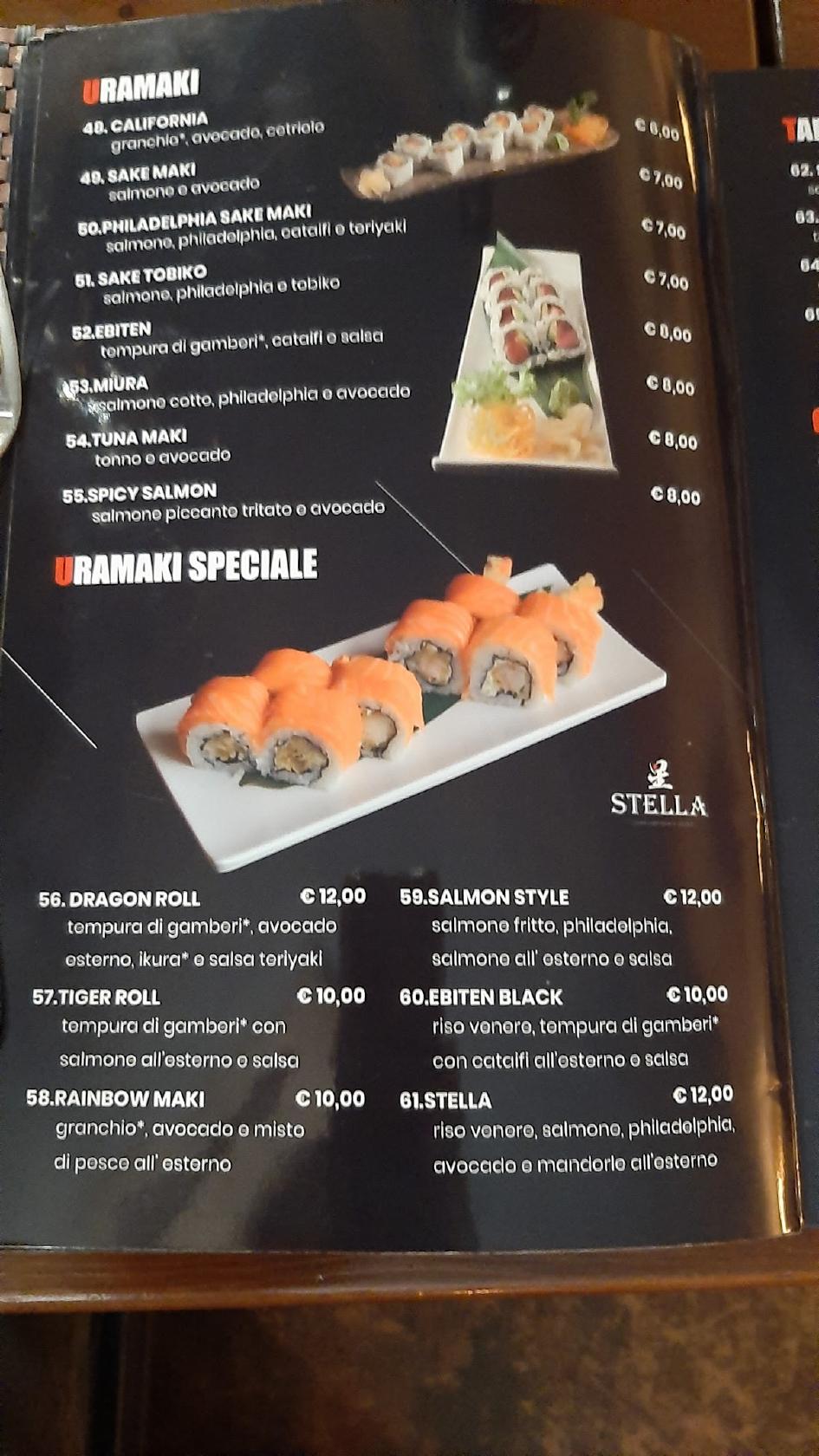 Menu da Ristorante Stella 2, Tortona