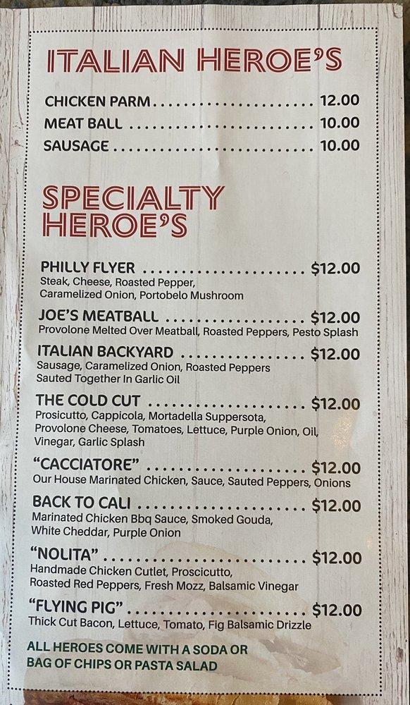 Menu at Fat Tomato pizzeria, Holyoke