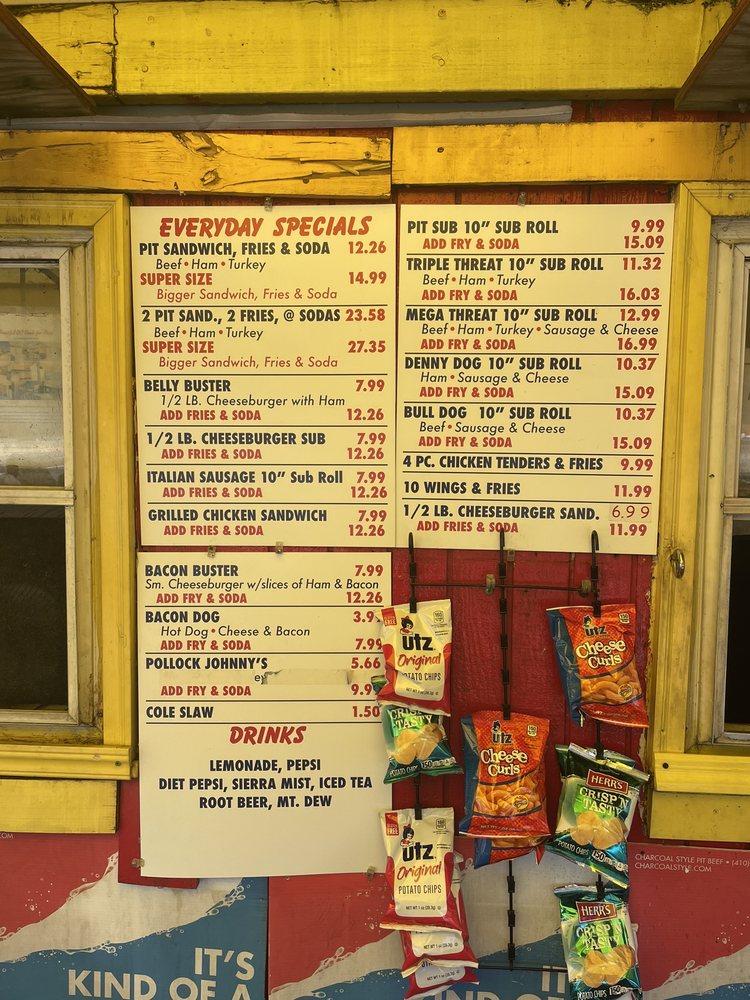Menu at Charcoal Style restaurant, White Marsh