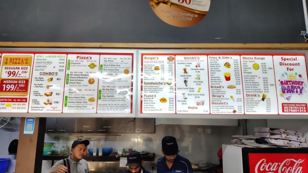Menu at Hungry Point, Jalalabad