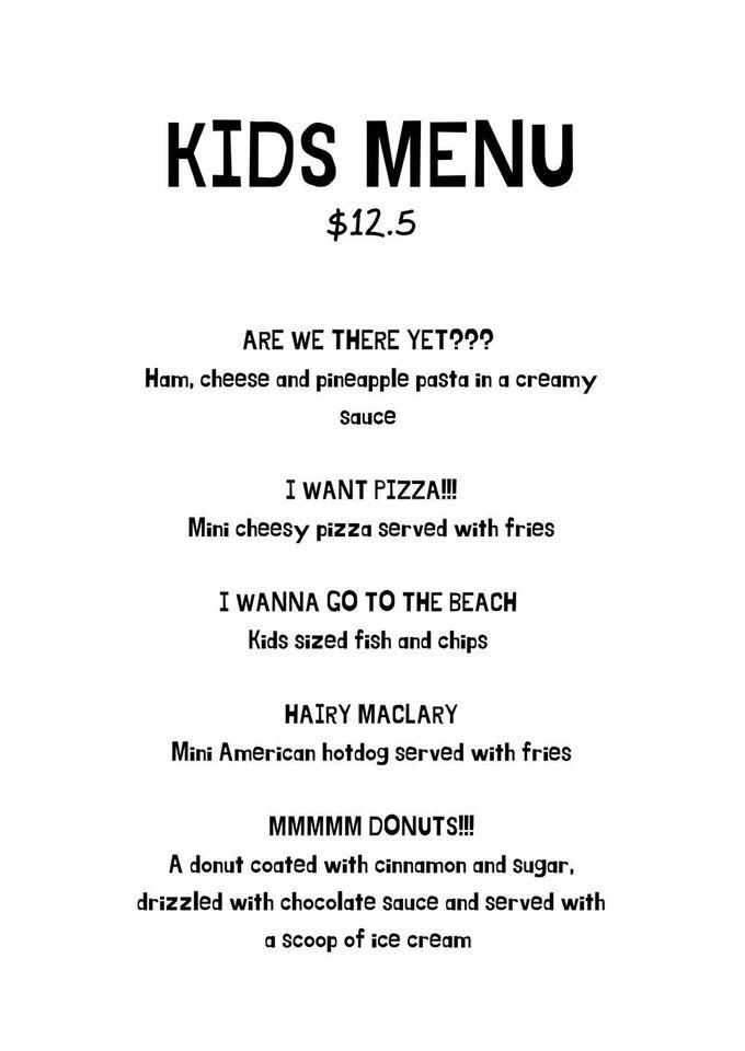 Menu at SIMPLY DIVINE CAFE, Egmont Village