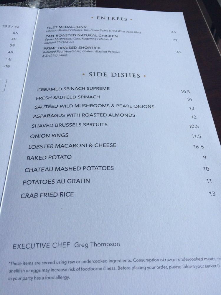 Menu at Del Frisco's Double Eagle Steakhouse, Orlando