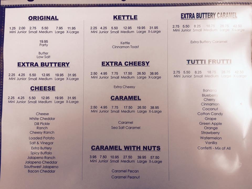 Menu at Poppin Station cafe, Pantego