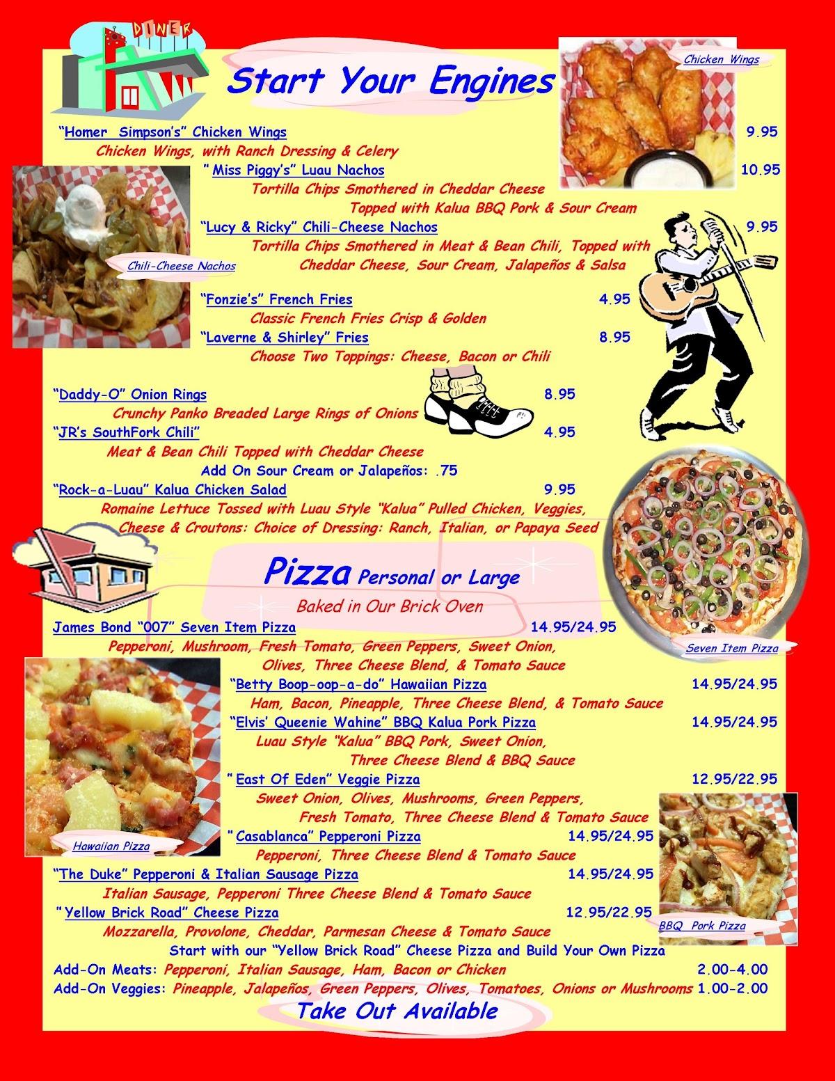 Menu at Rock Island Cafe, Honolulu, Kalākaua Ave