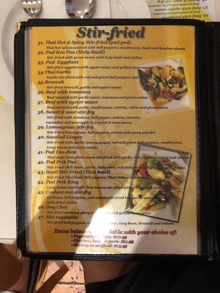 Menu at Thai Lao Restaurant, Kapolei, 563 Farrington Hwy #103