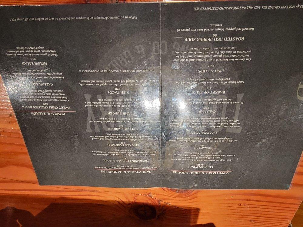 Menu at Tobermory Brewing Company & Grill pub & bar, Tobermory