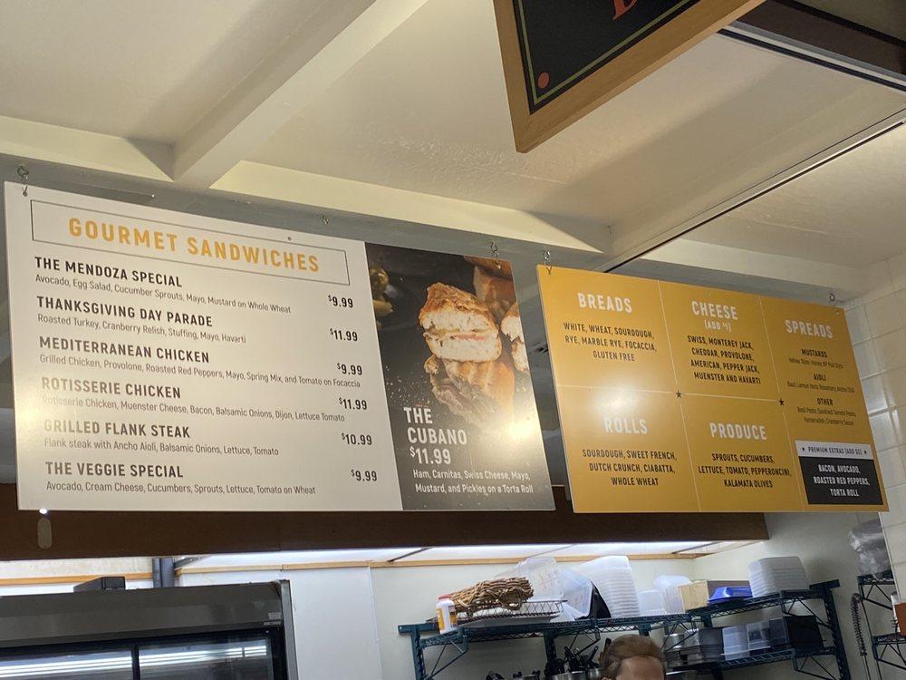 Menu at Piazza's Fine Foods restaurant, San Mateo