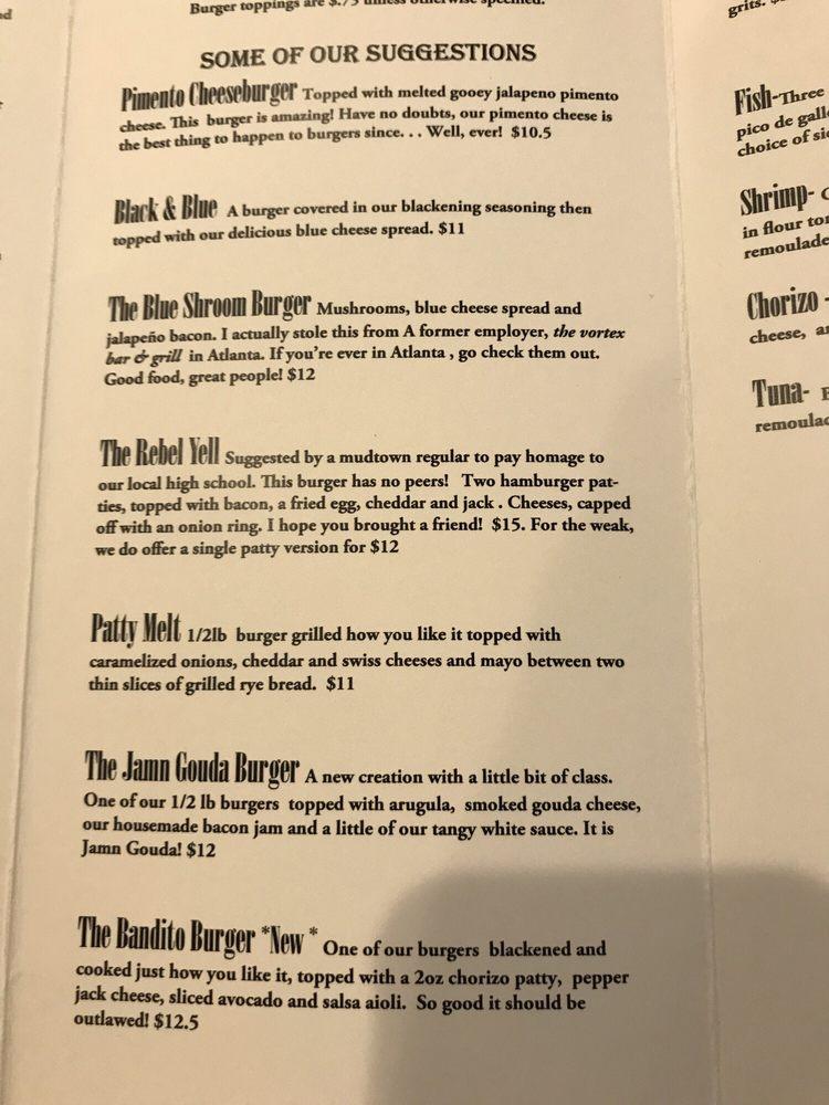 Menu at The Ridge Eat & Drink restaurant, Vestavia Hills