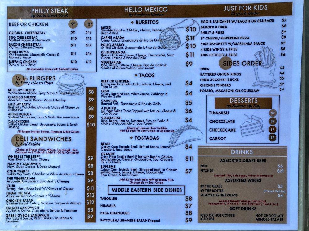 Menu at The Circle Pizza & Market restaurant, San Diego
