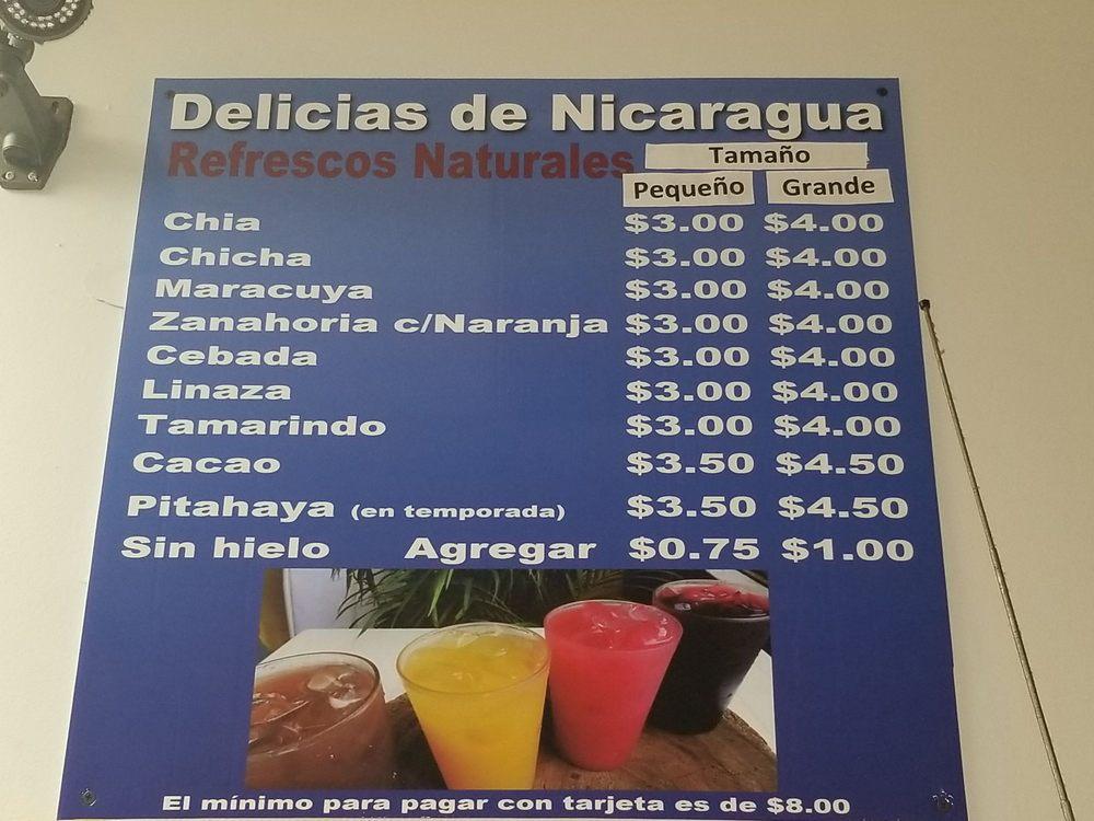 Menu at Fritanga Delicias De Nicaragua restaurant, Hialeah