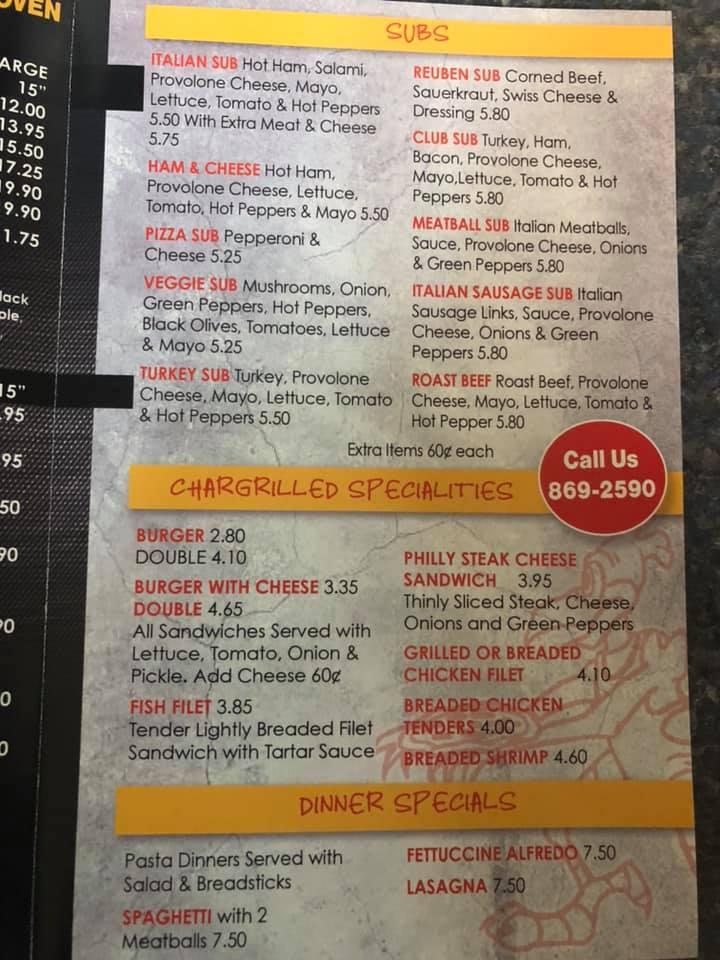 Menu at Larry's Pizza & Wings pizzeria, Mount Sterling