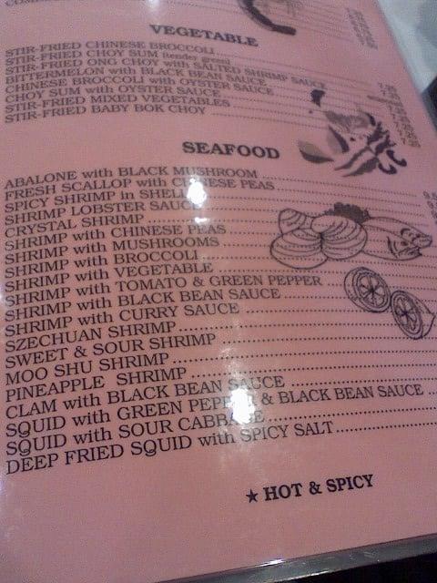 Menu at Wo Fat Chinese Restaurant, Las Vegas