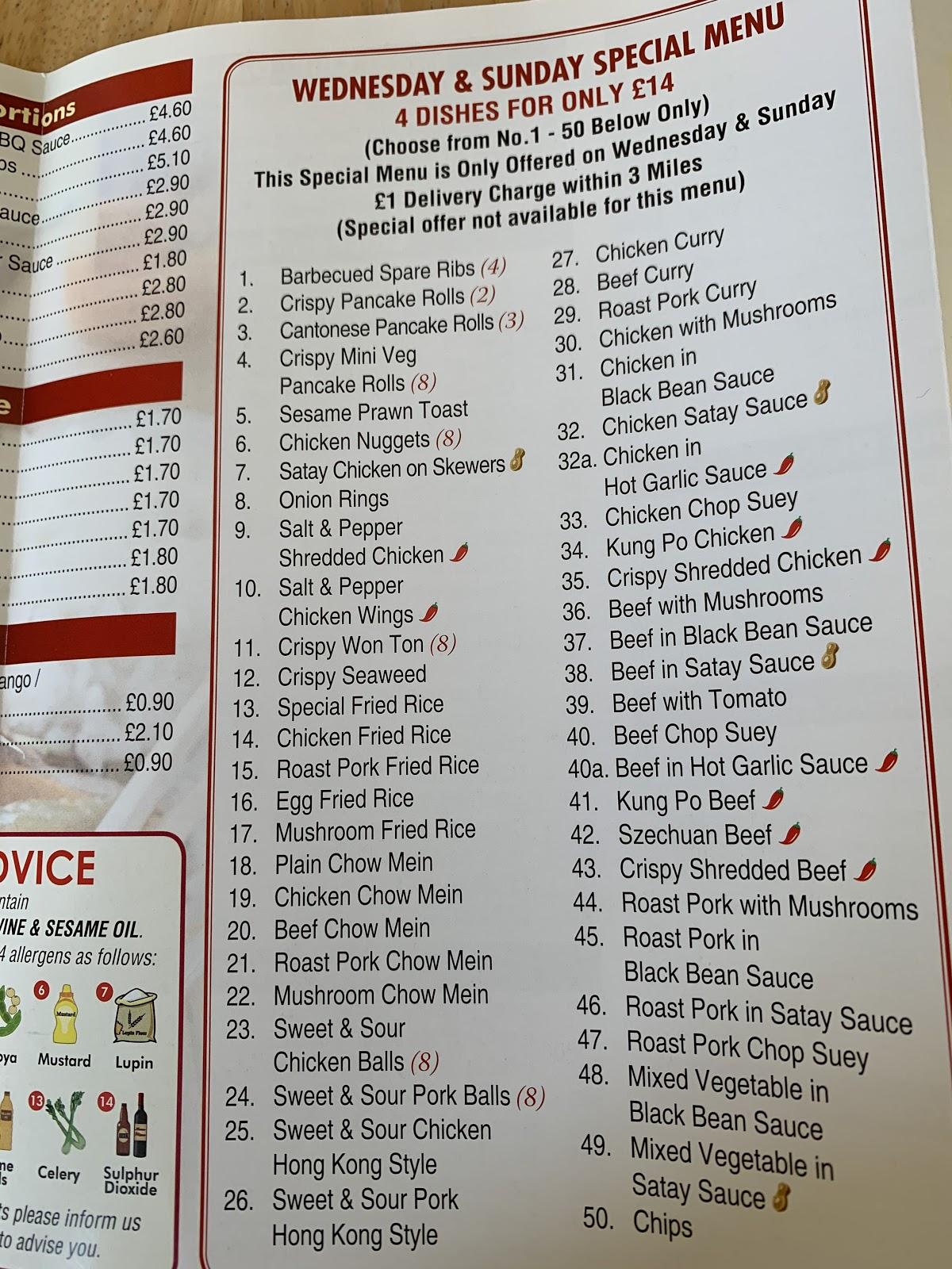Menu at Full House fast food, Poole