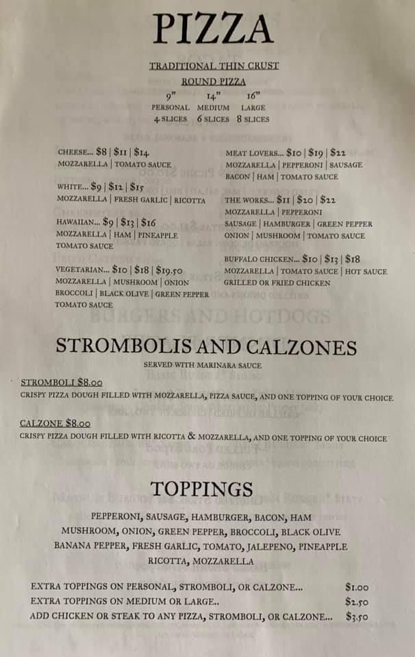 Menu at Magnum Point Marina & Restaurant, Union Hall
